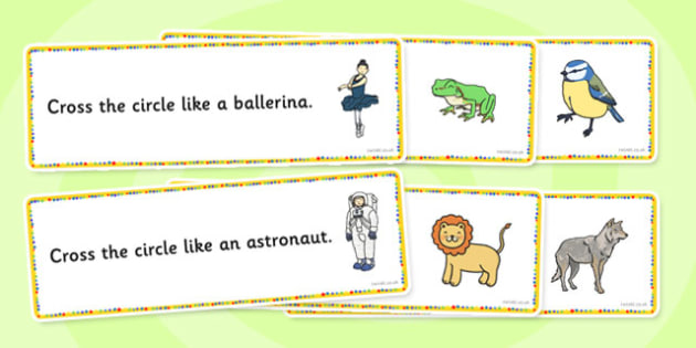 KS1 Circle Time Games - Cross the Circle Activity Cards