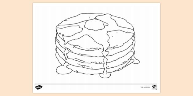 Pancake Colouring Page | Colouring Sheets