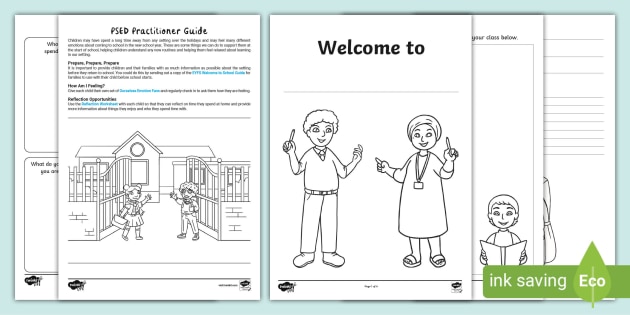 EYFS PSED Welcome to School Activity Pack (teacher made)