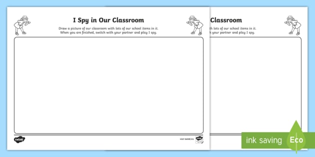 I Spy in Our Classroom Worksheet / Worksheet (teacher made)