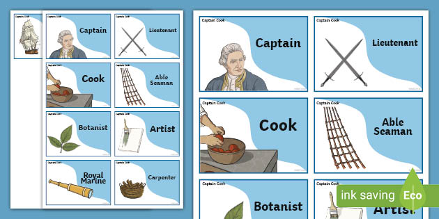 Captain Cook Character Cards