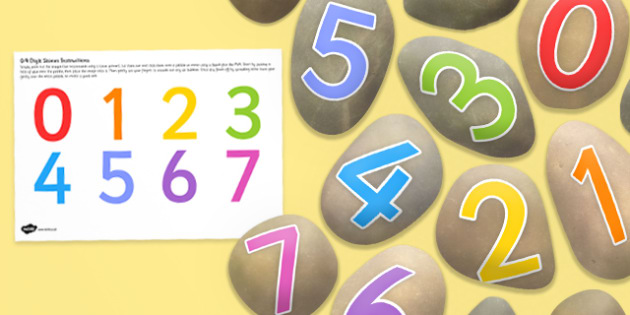 Digit 0 9 Stones (teacher made)