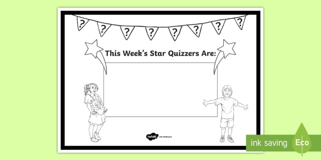 The Great Class Quiz Off Star Quizzers Display Sign