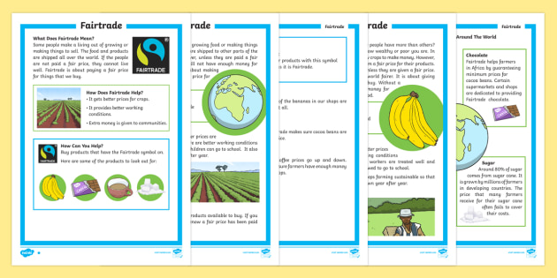 Fairtrade Differentiated Fact File - KS1 Comprehensions, fairtrade, fair