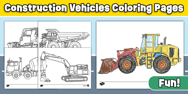 coloring construction vehicles