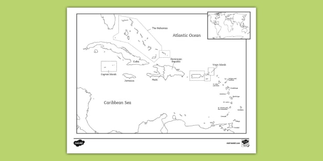 caribbean coloring sheet