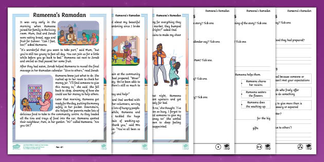 Rameena's Ramadan Differentiated Reading Comprehension Activity