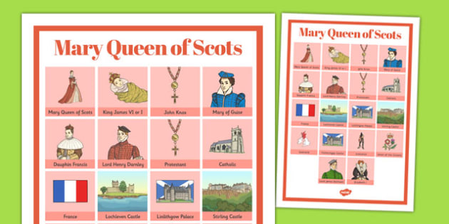 Mary Queen of Scots Vocabulary Mat (teacher made)
