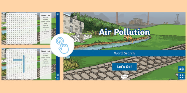 Interactive Air Pollution Word Search | Twinkl Go!
