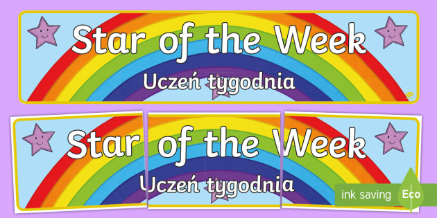 Star of the Week Banner English/Polish (creat de profesori)