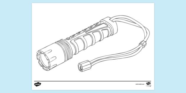 FREE! - Torch as a Light Source Colouring Sheet | Colouring Sheets