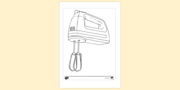 Whisk Colouring Sheet | Colouring Sheets | Twinkl