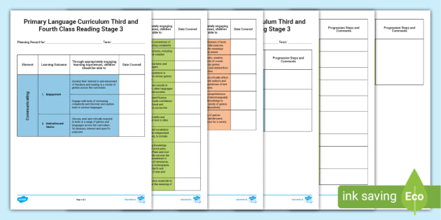 Primary Language Curriculum Reading Planning & Assessment