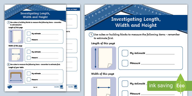 Estimating and Measuring Length with Non-Standard Units 1st and 2nd Classes