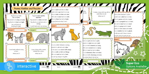Animal Riddles | twinkl.com.au