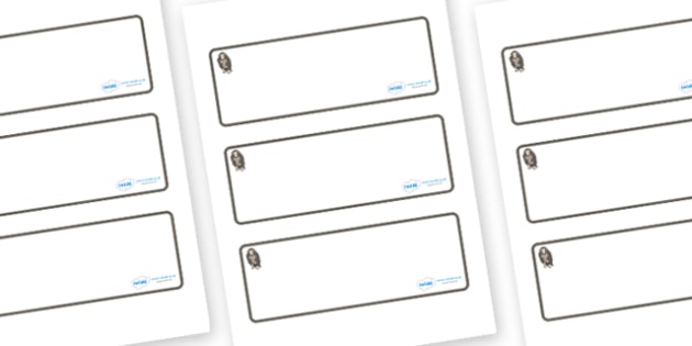 Monkey Themed Editable Drawer-Peg-Name Labels (Blank)