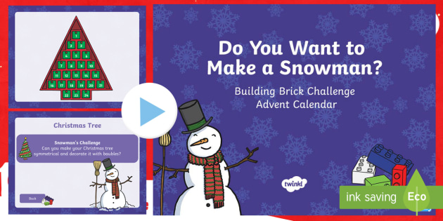 Building Brick Challenge Advent Calendar PowerPoint