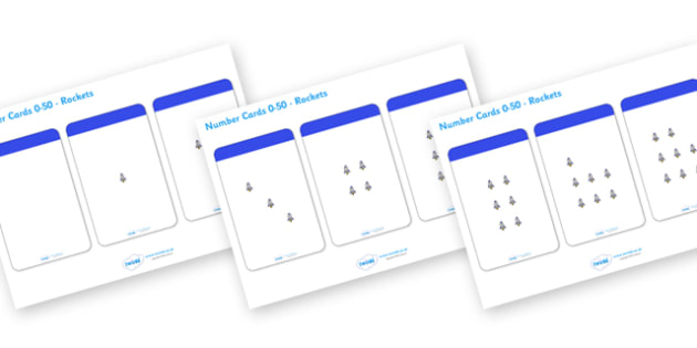 Count the Rockets Activity Cards (1-10)