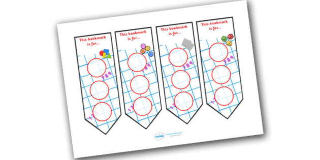 Numeracy Themed Sticker Reward Bookmark 30mm (teacher made)
