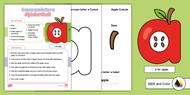 Lowercase Letter Craft Printable