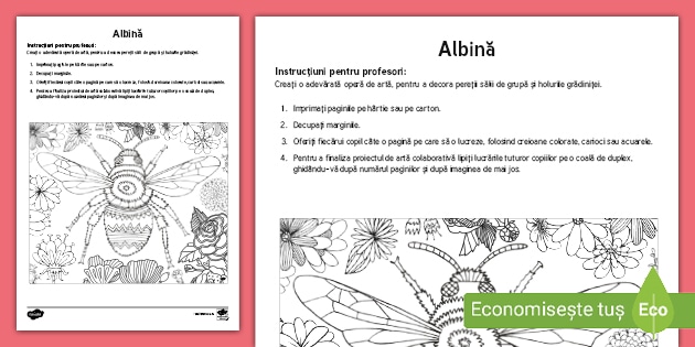 Albine – Proiect de artă colaborativ (creat de profesori)