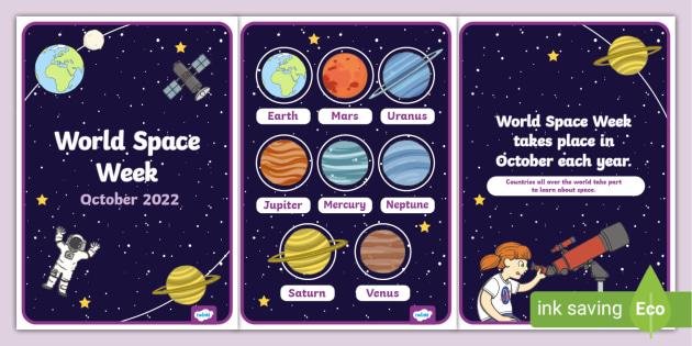 World Space Week Display Posters (teacher made)