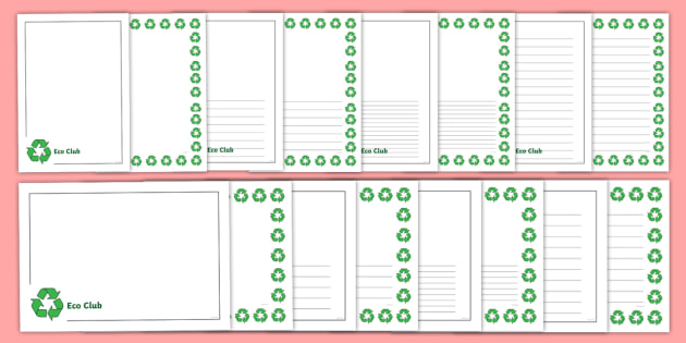 Eco Club Page Borders