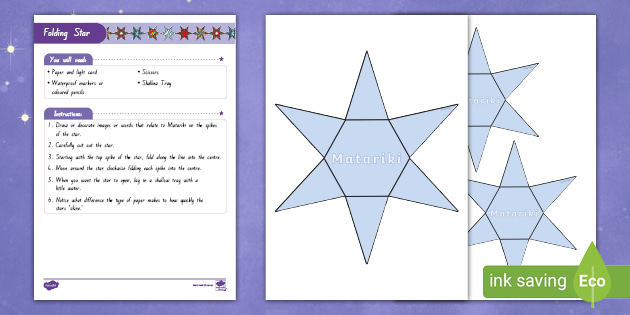 Folding Star Template (teacher made)