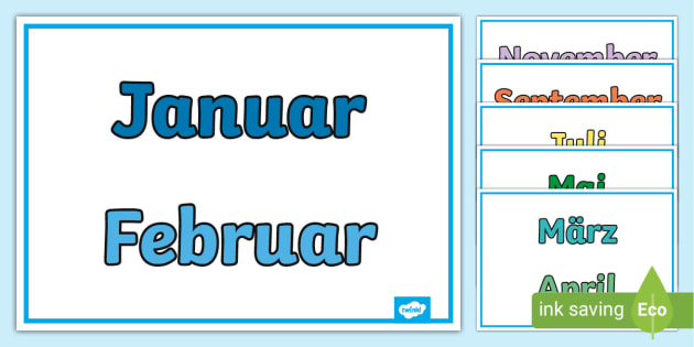 👉 Months in German Display Resources | MFL German