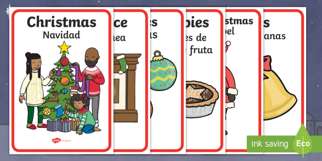 Christmas Display Posters - English / Spanish - EAL,Christmas Display ...
