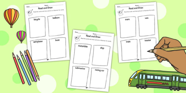 Transport Read and Draw Worksheet