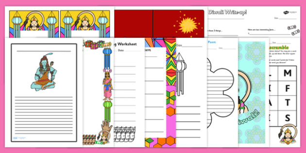 Diwali Themed Writing Pack (teacher made)