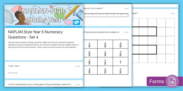 NAPLAN Style Year 5 Numeracy | Naplan Maths Online Practice