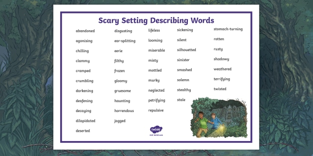 KS2 Spooky Adjectives Descriptive Writing Examples KS2