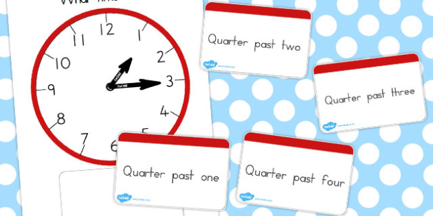 Analogue Clocks Quarter Past Matching (teacher made)