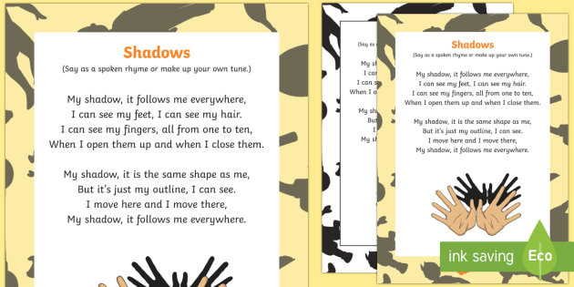 FREE! - Shadows Rhyme (teacher made)