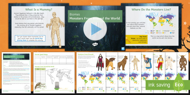 Biomes: Monsters from around the World Lesson Pack
