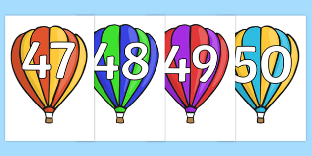 Numbers on Balloons (teacher made)