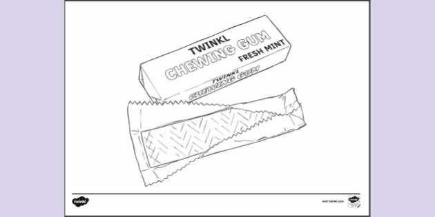 FREE! - Chewing Gum Colouring Sheet | Colouring Sheets