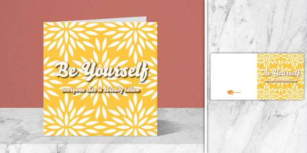 * NEW * Be Yourself Greeting Card | Twinkl Party