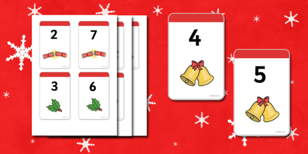 FREE! - Christmas Number Bonds to 9 Matching Cards