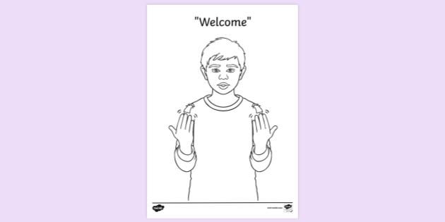 FREE! - Child Signing Colouring Sheet | Colouring Sheets