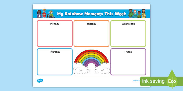 Rainbow Moments Reflection Journal EYFS