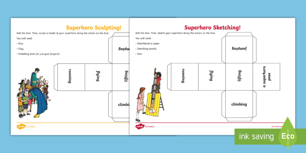 KS2 Superhero Story Sketching and Sculpting Activity Pack