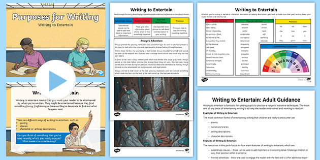 LKS2 Purposes for Writing: Writing to Entertain Resource Pack