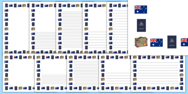 Australian Themed Page Borders (Hecho por educadores)