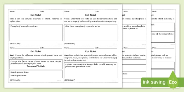Exit Ticket Template Doc