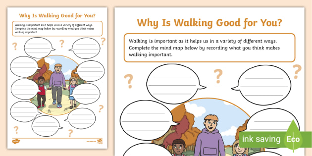 * NEW * Why Is Walking Good for You? Mind Map (teacher made)