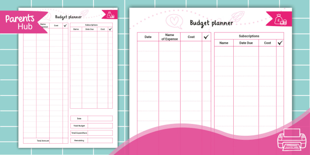 Parents | Budget Planner | Family Organiser (teacher made)