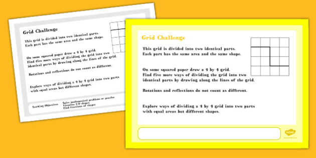Grid Maths Challenge A4 Display Posters